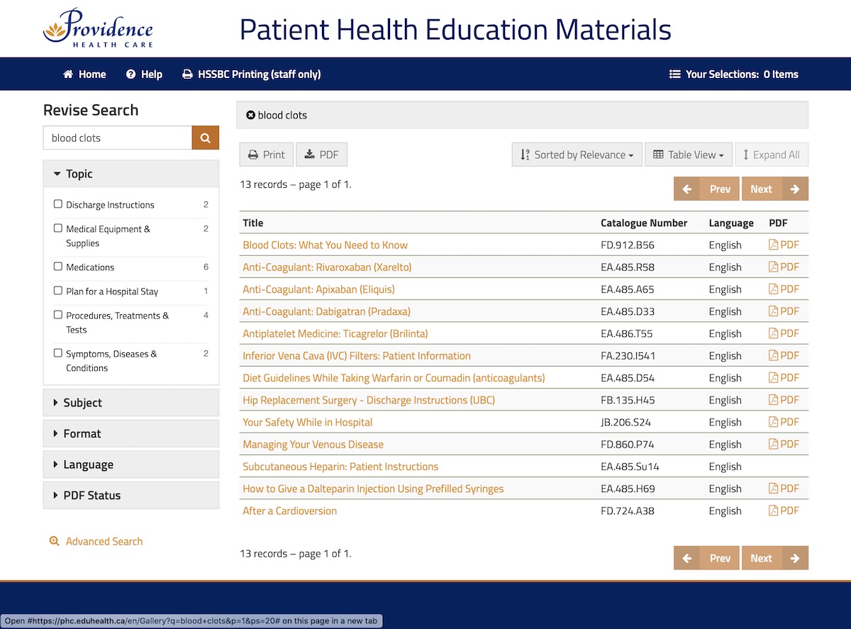 Vancouver Coastal Health Patient Health Education Materials & Andornot ...