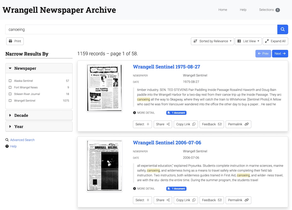 Wrangell Newspaper Archive & Andornot Consulting